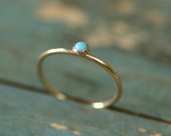 Tiny turquoise ring | Etsy