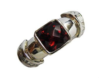 Orange sapphire ring | Etsy