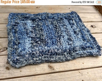 Recycled denim rug | Etsy