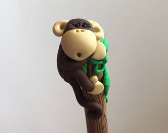 Polymer clay monkey | Etsy