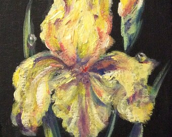 Iris painting | Etsy