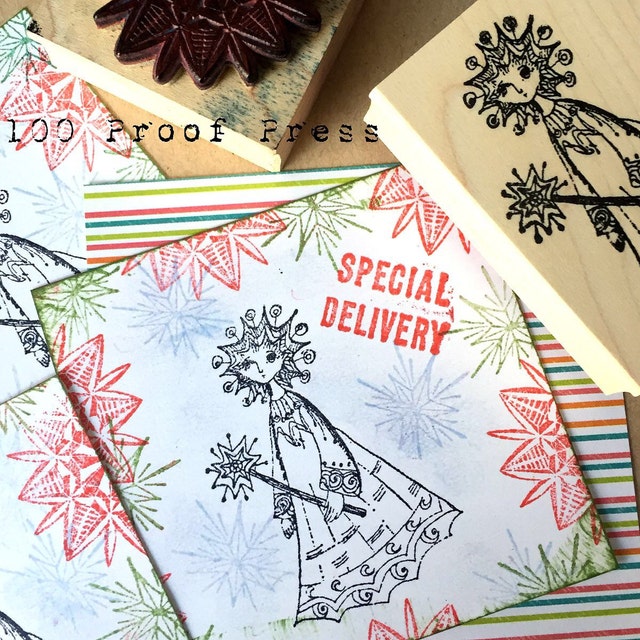 Unique Rubber Art Stamps by 100ProofPress on Etsy