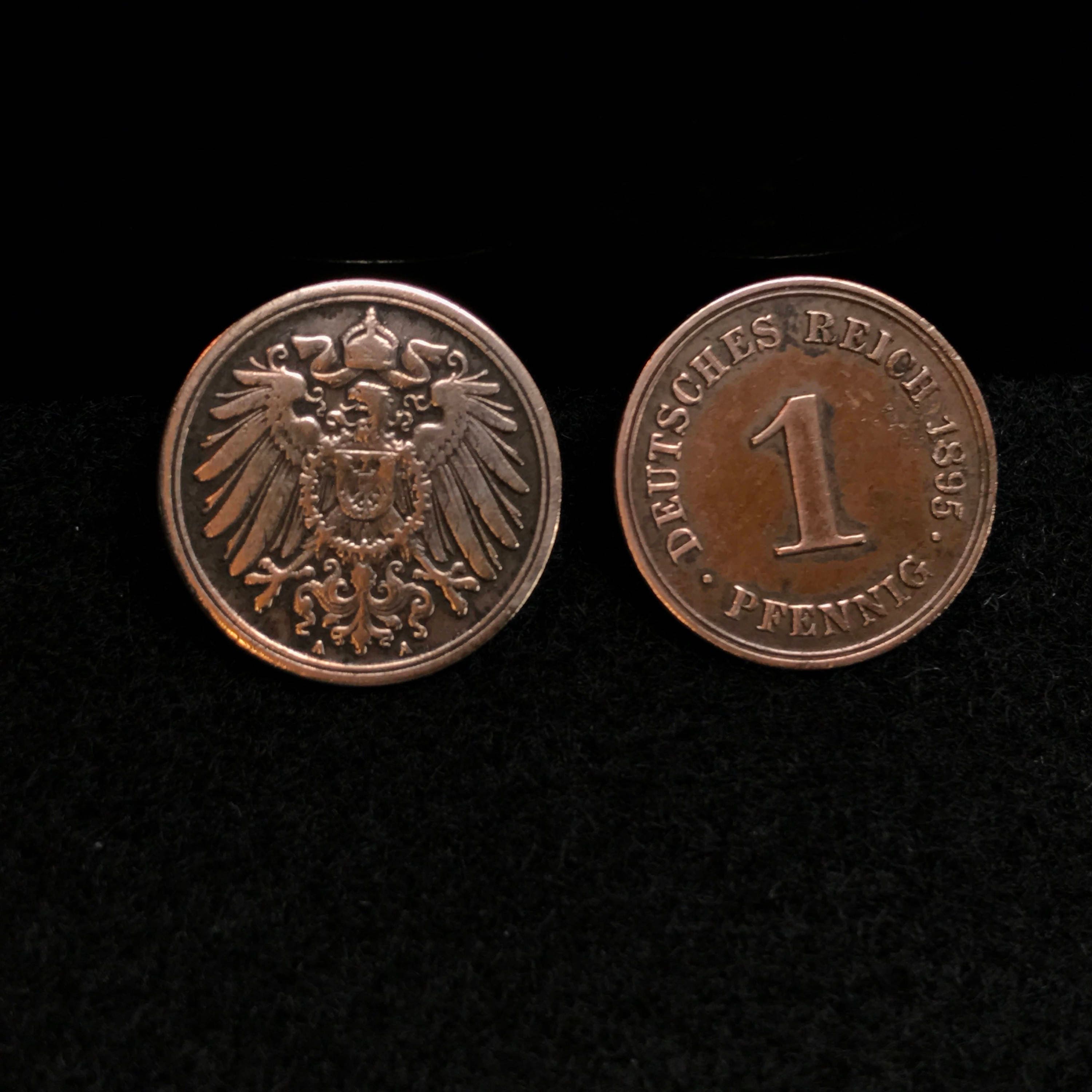 antique GERMAN COIN NECKLACE Germany pfennig antique coin