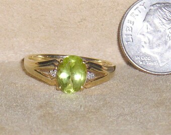 Vintage peridot ring | Etsy