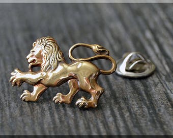 Lion lapel pin | Etsy