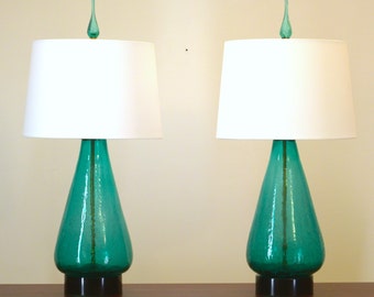 Blenko glass lamp | Etsy