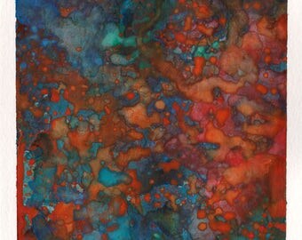 Teal and rust | Etsy