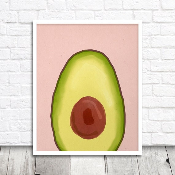 Avocado Print Avocado Printable Wall Art Modern Wall Art