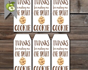 Smart Cookie Gift Tags New School Year Teacher Gift DIY