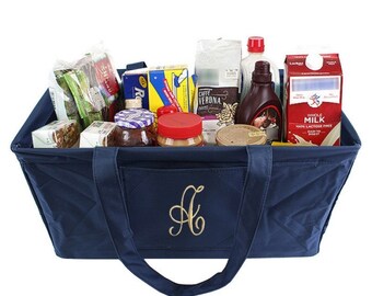 Items similar to Monogrammed Utility Tote, Carry All Open Tote on Etsy