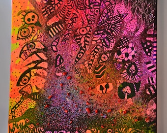 New Gothic Psychedelic Art For SalePainting For SaleBright