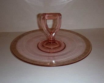 Pink glass tray | Etsy