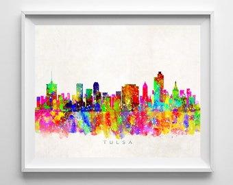 Tulsa skyline | Etsy