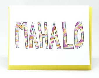 Mahalo thank you | Etsy