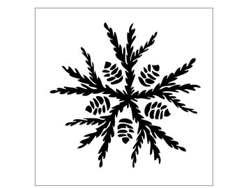 Pine cone stencil | Etsy