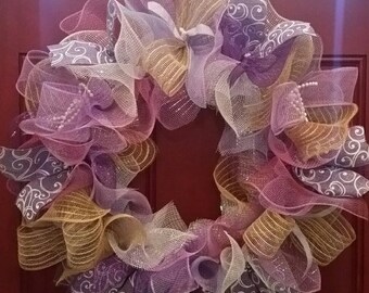 Deco mesh garland | Etsy