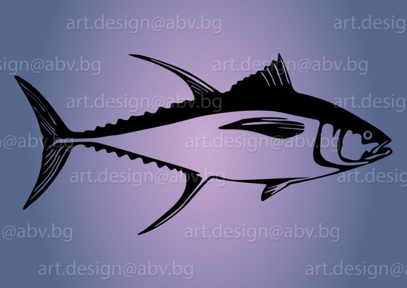 Vector TUNA FISH AI eps pdf png svg dxf jpg Image
