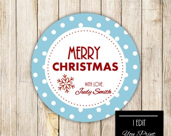 Polka dot gift tags | Etsy