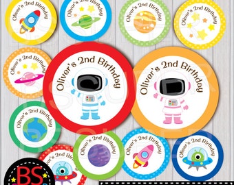 Space favor tag | Etsy