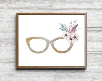Eyeglass Printable Wall Decor Spectacles Wall Art Eye