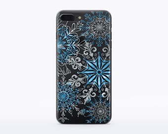 Snowflake phone case | Etsy