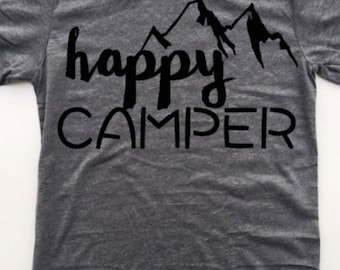 Happy camper shirt | Etsy