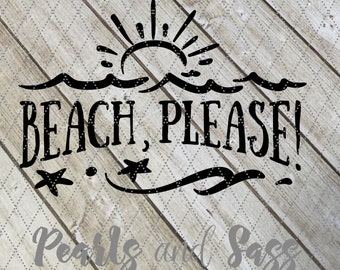 Beach please tumbler | Etsy