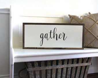 Gather sign | Etsy