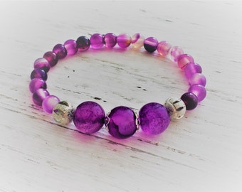 Pulsera morada | Etsy