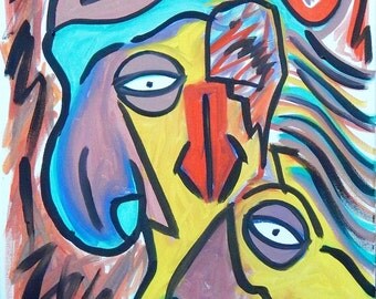 Picasso style faces | Etsy