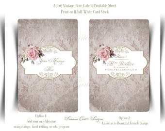 Shabby chic label | Etsy