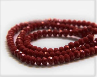 Red crystal beads | Etsy