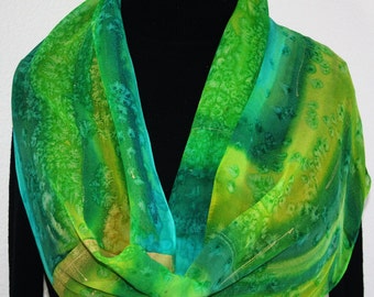 Lime green scarf | Etsy