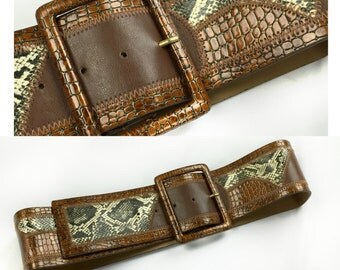 Snake skin belt | Etsy