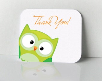Owl thank you notes | Etsy