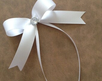 White wedding bow | Etsy