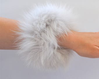 Fur scrunchies | Etsy