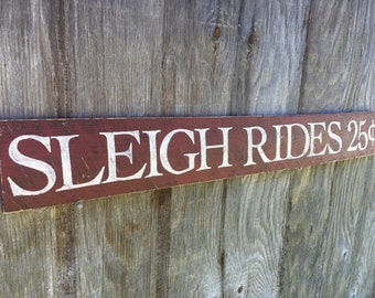 Sleigh ride sign | Etsy
