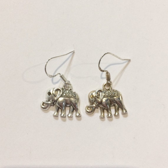 Elephant earrings silver earrings silve Elephant earrings