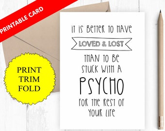 Break up card | Etsy