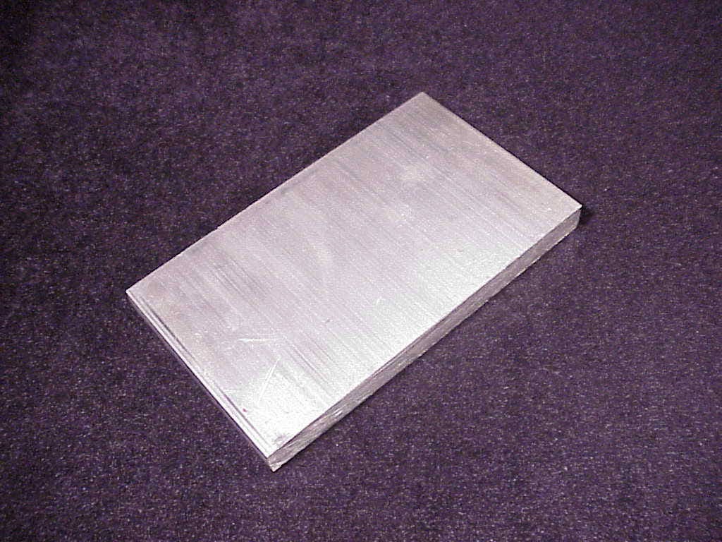 Small Rectangular Aluminum Flat Sheet Metal Piece 5 1/8 x 3 x