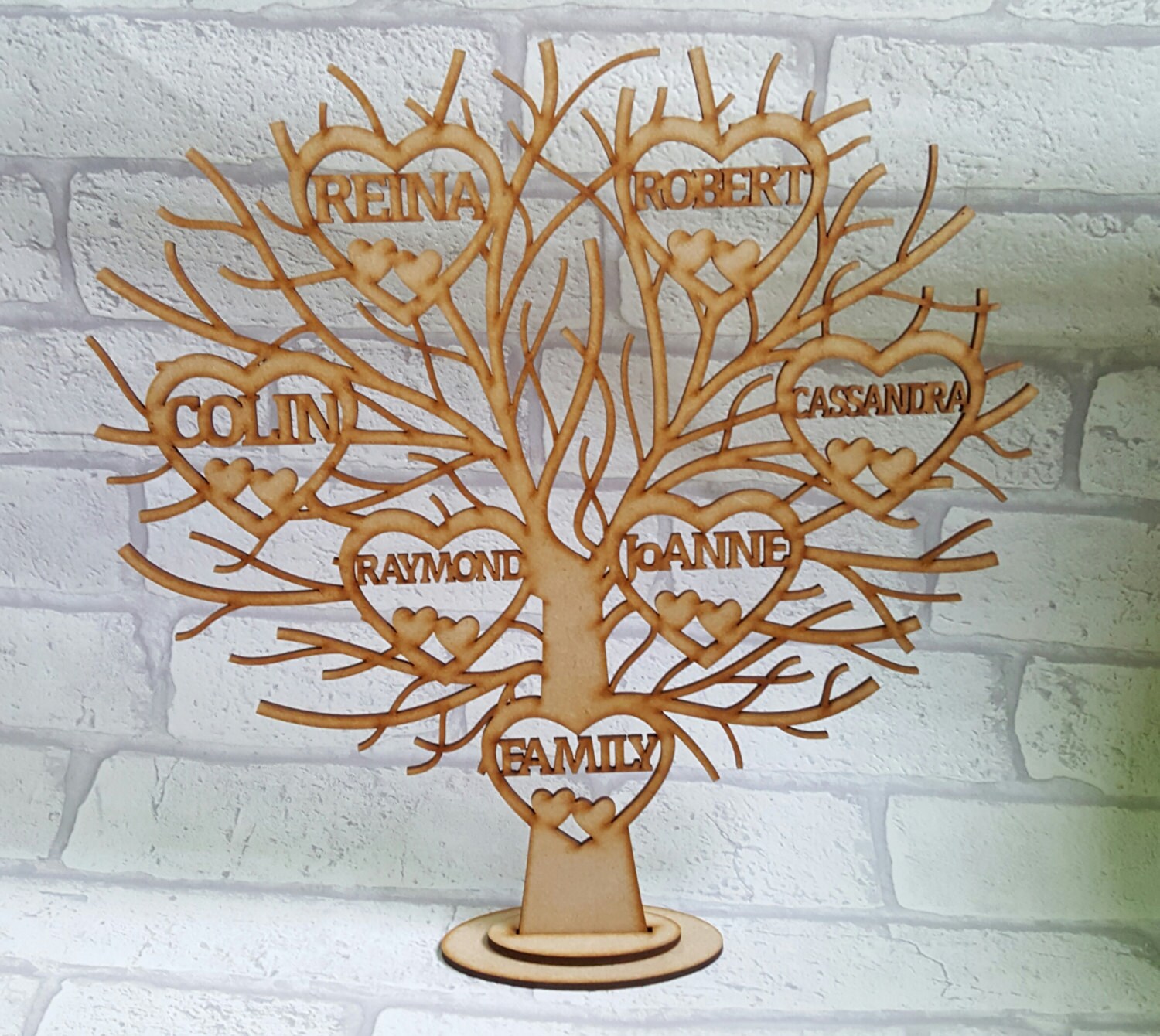 Wooden Family Tree Free Standing Family Tree