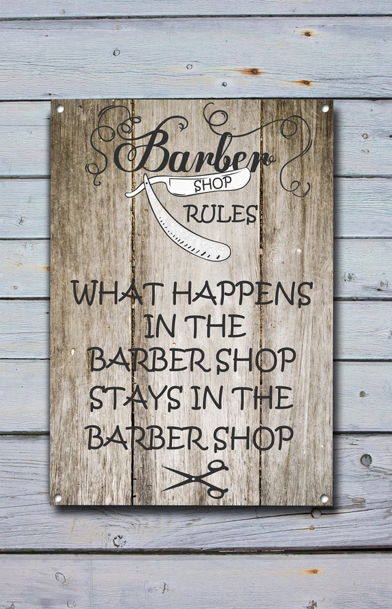 Barber Shop Sign Metal Sign Barber Shop Signs Vintage