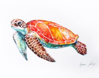 Whimsical turtle | Etsy
