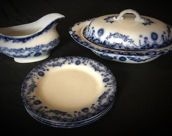 Antique flow blue | Etsy