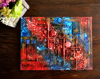 Mixed media canvas | Etsy