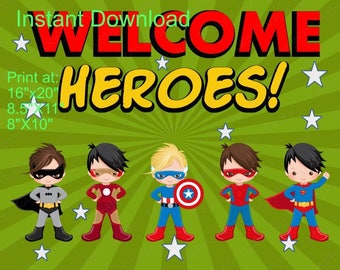 Superhero door sign | Etsy