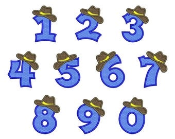 Cowboy number set | Etsy