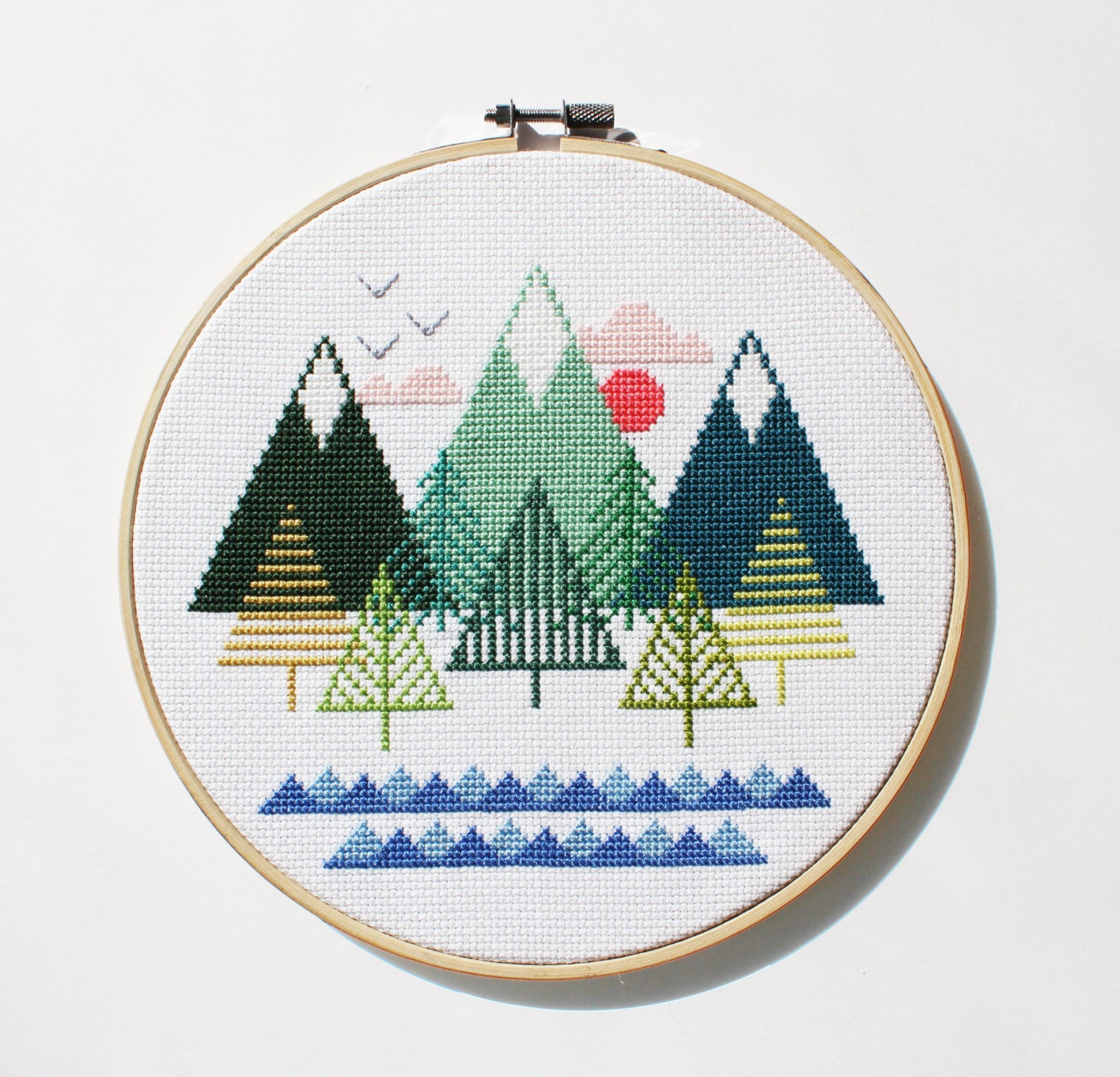 Sea To Sky Modern Counted Cross Stitch Pattern Instant