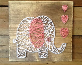 Elephant string art | Etsy